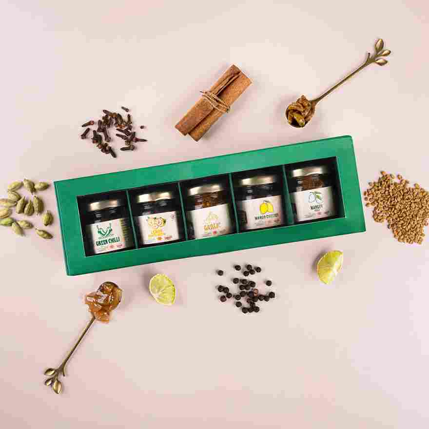 Tongue Tickler Box 35g x 5 (अचार टेस्टर पैक) – The Little Farm Co.